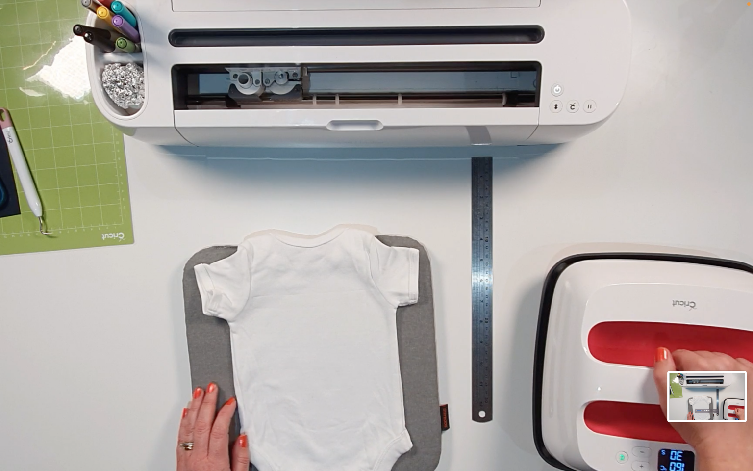 How to apply HTV with a Cricut Heat Press