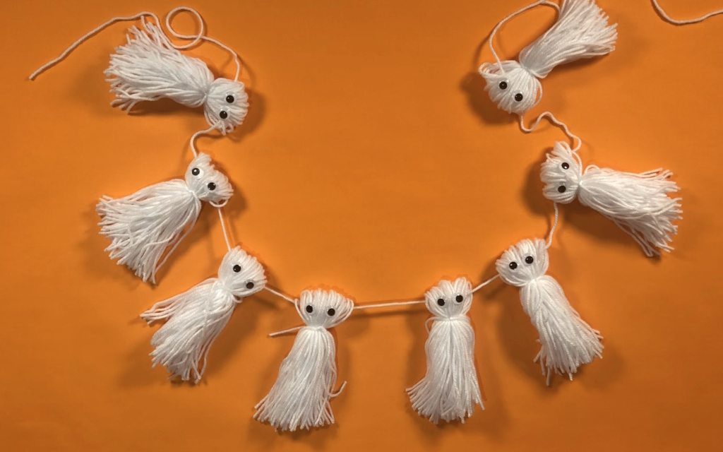 How To Make A Wool Ghost Garland